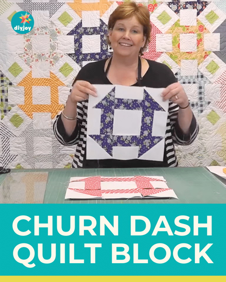Churn Dash Quilt Block With Jenny Doan