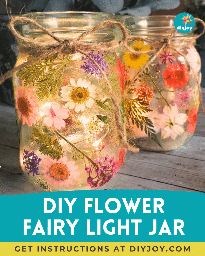 DIY Flower Fairy Light Jar