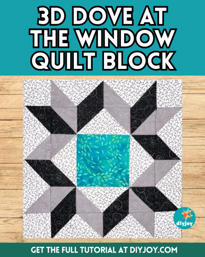 Easy 3D Dove at the Window Quilt Block Tutorial - DIY Joy