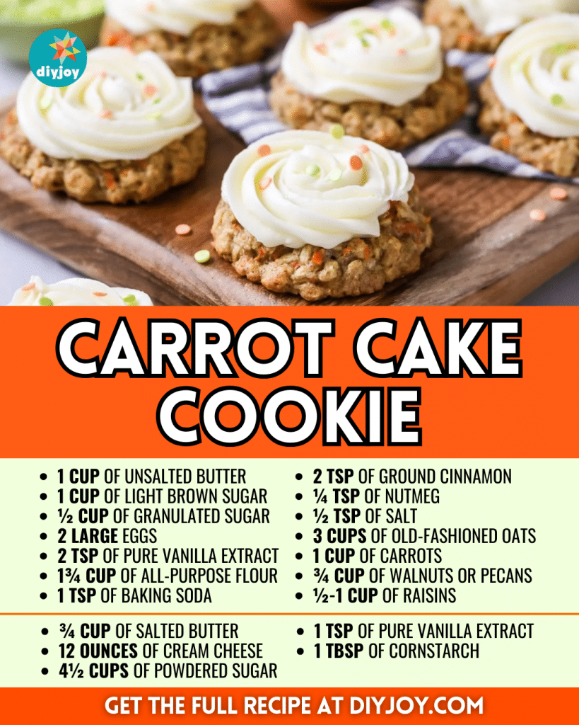 Easy Bite-Sized Carrot Cake Cookie Recipe - DIY Joy