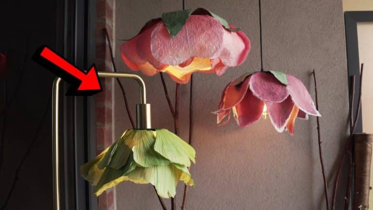 Easy DIY Paper Flower Lampshade Tutorial - DIY Joy