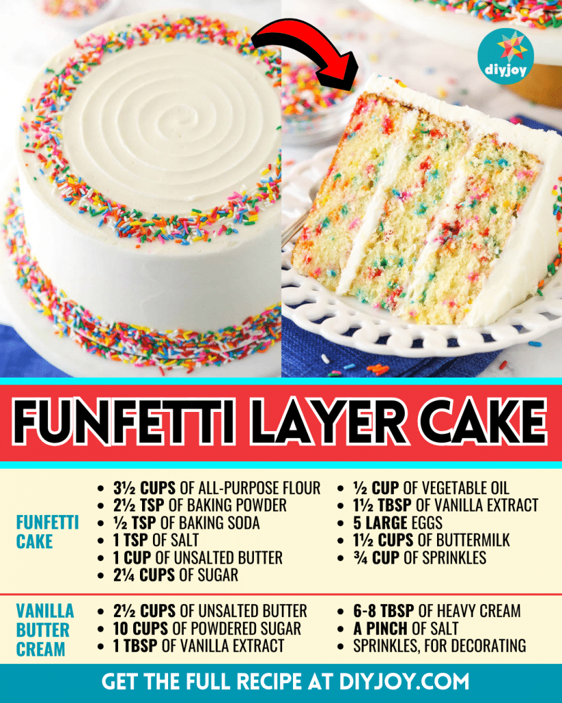 Easy Funfetti Layer Cake Recipe for Beginners - DIY Joy