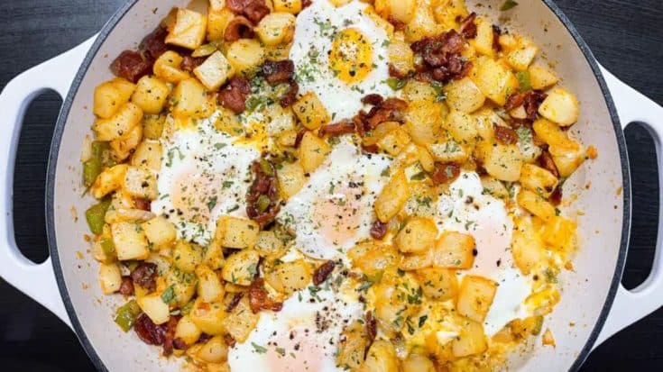 Easy Loaded Skillet Breakfast Recipe - DIY Joy