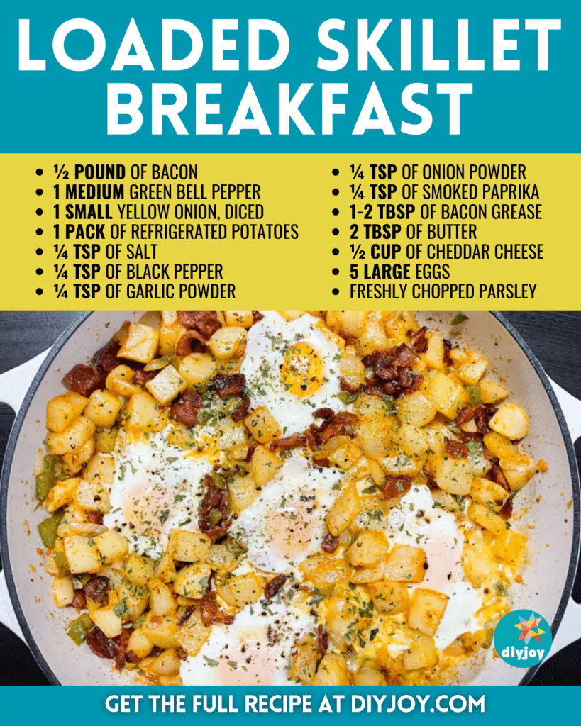 Easy Loaded Skillet Breakfast Recipe - DIY Joy