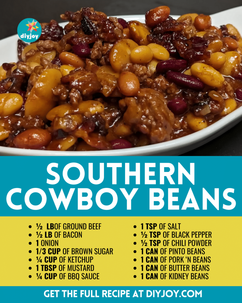Easy Old-Fashioned Southern Cowboy Beans Recipe - DIY Joy
