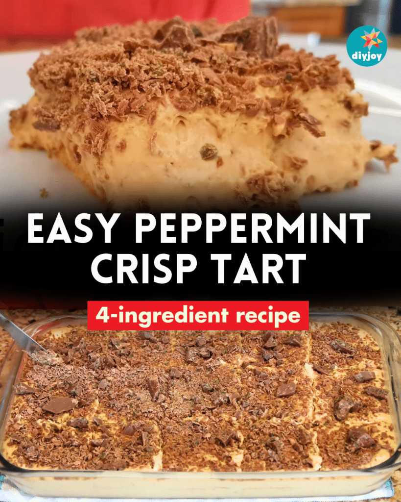 4-Ingredient Peppermint Crisp Tart - DIY Joy