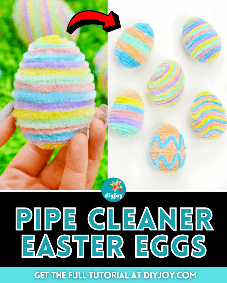 Easy Pipe Cleaner-Wrapped Easter Eggs Tutorial - DIY Joy