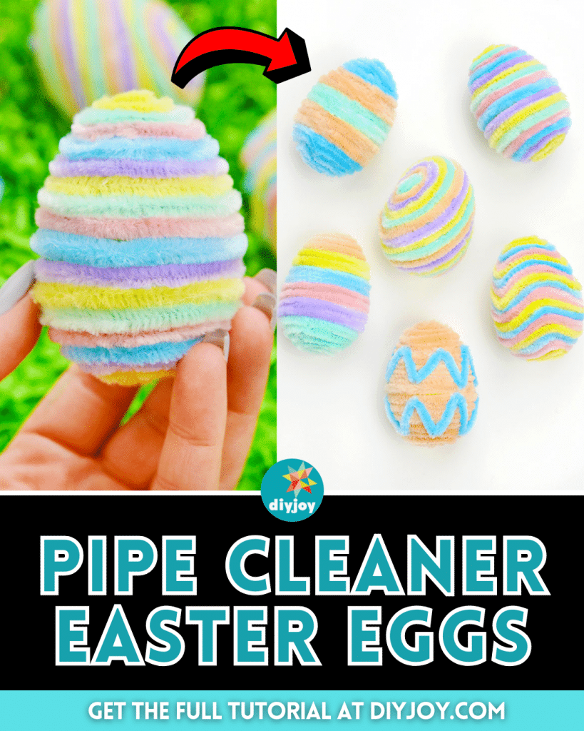 Easy Pipe Cleaner-Wrapped Easter Eggs Tutorial - DIY Joy