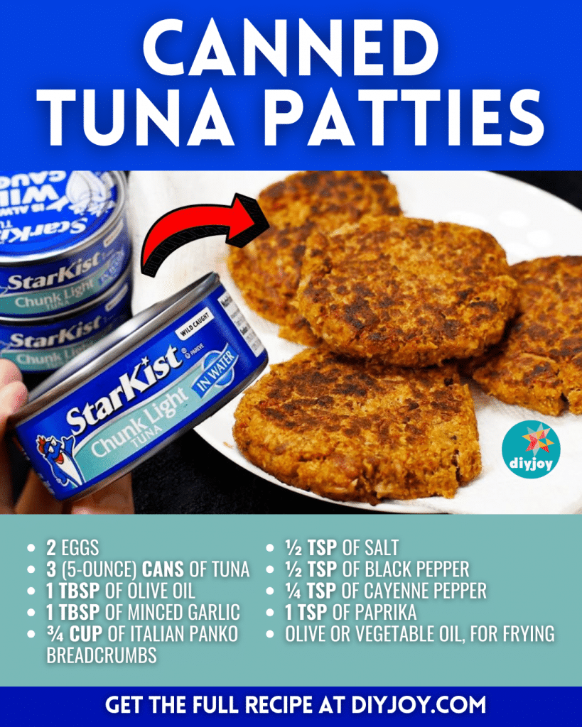 Easy & Quick Canned Tuna Patties Recipe - DIY Joy