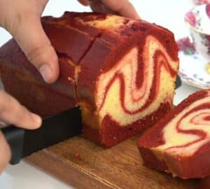 Easy-to-Make Moist Red Velvet Marble Loaf Bread - DIY Joy