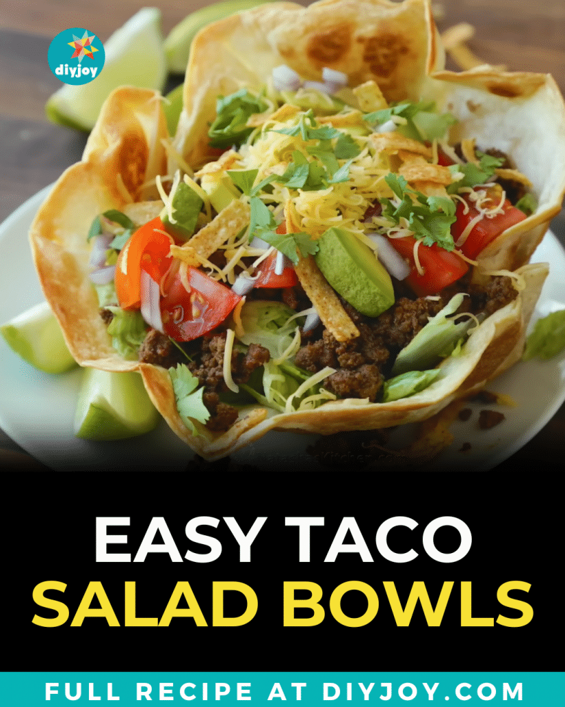 Easy Taco Salad Bowl Recipe - DIY Joy