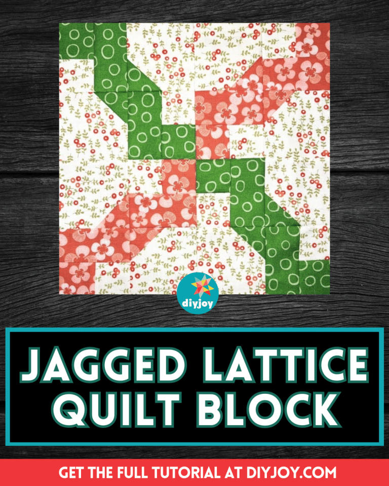 How to Make a Jagged Lattice Quilt Block - DIY Joy