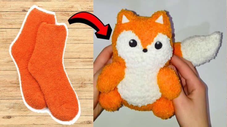 How to Make a DIY Fox Plush Using an Old Sock - DIY Joy