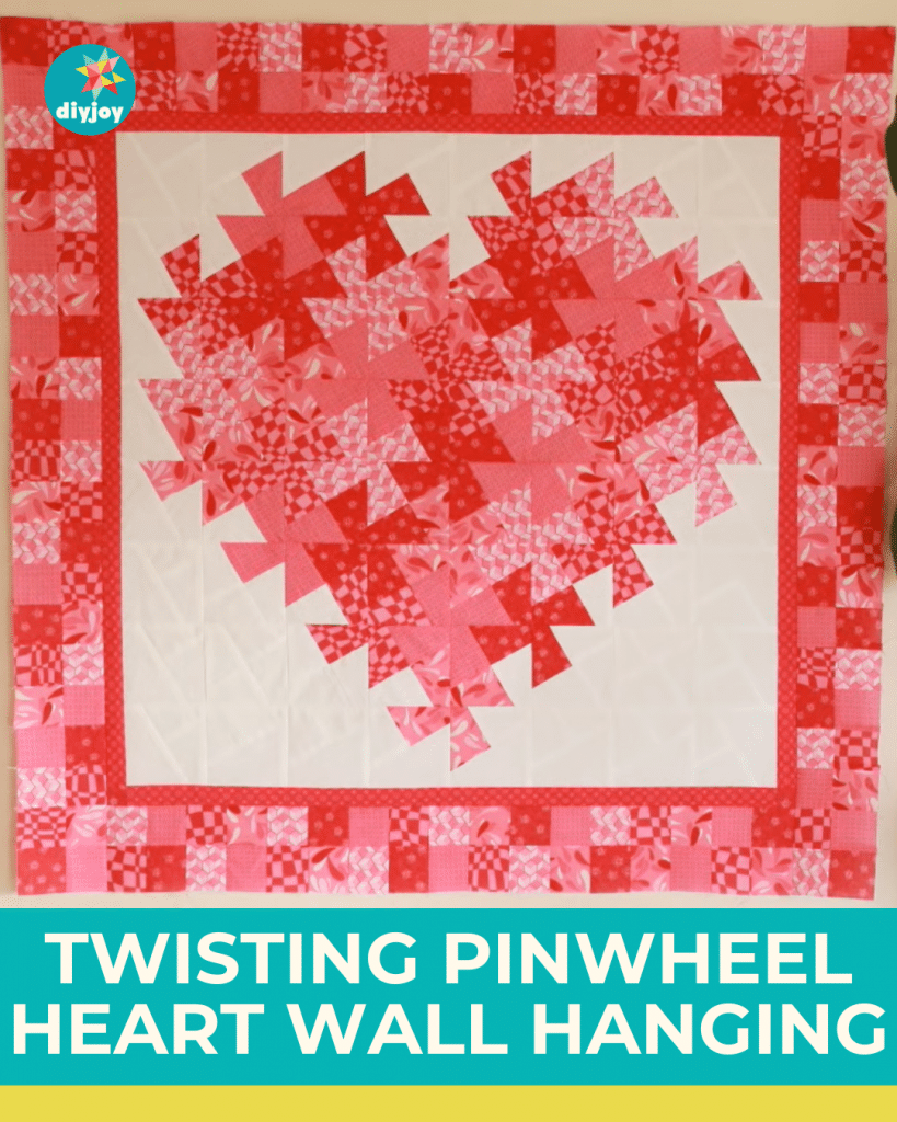 Twisting Pinwheel Heart Wall Hanging