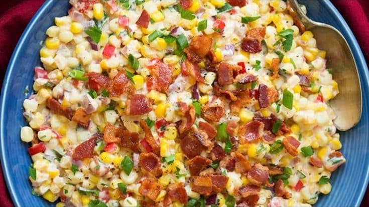 Creamy Confetti Corn With Bacon - DIY Joy