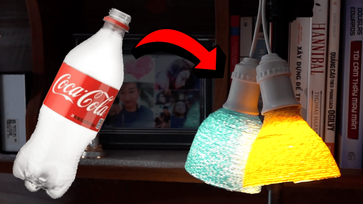 Easy DIY Lampshade Using Plastic Bottles - DIY Joy