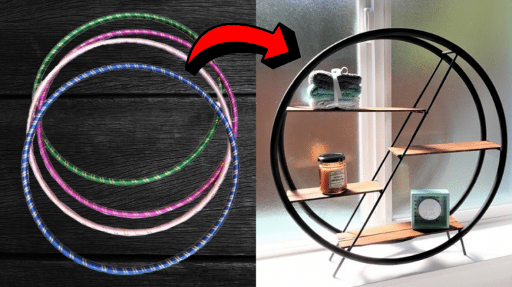 Easy Dollar Tree DIY Hula Hoop Shelf Tutorial - DIY Joy