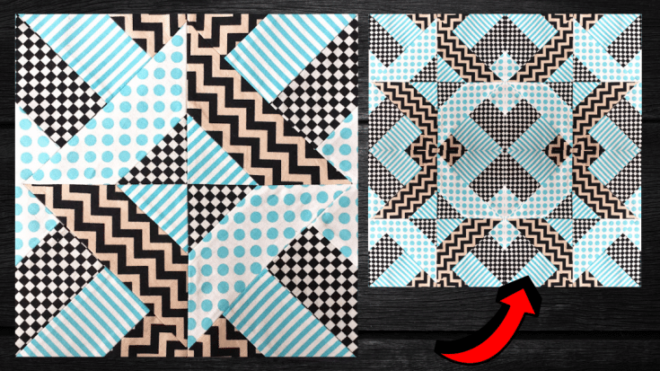 Easy Jelly Roll Hidden Wells Quilt Block Tutorial - DIY Joy