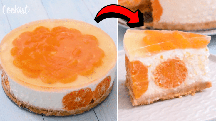 Easy No-Bake Tangerine Cheesecake Recipe - DIY Joy