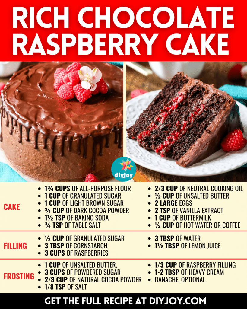 Easy-to-Make Rich Chocolate Raspberry Cake - DIY Joy
