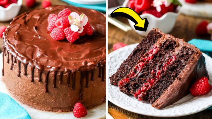 Easy-to-Make Rich Chocolate Raspberry Cake - DIY Joy