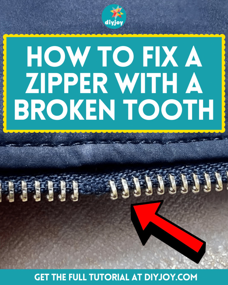 How to Fix a Zipper with a Broken Tooth - DIY Joy