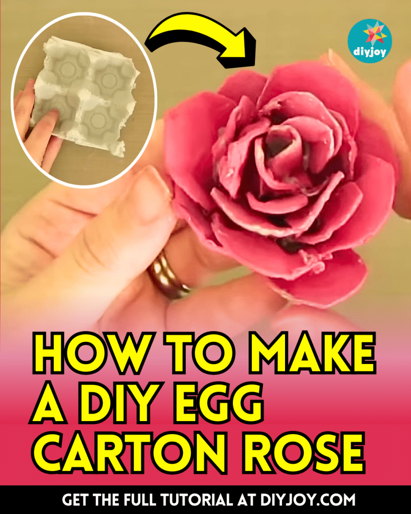 How to Make a DIY Egg Carton Rose - DIY Joy