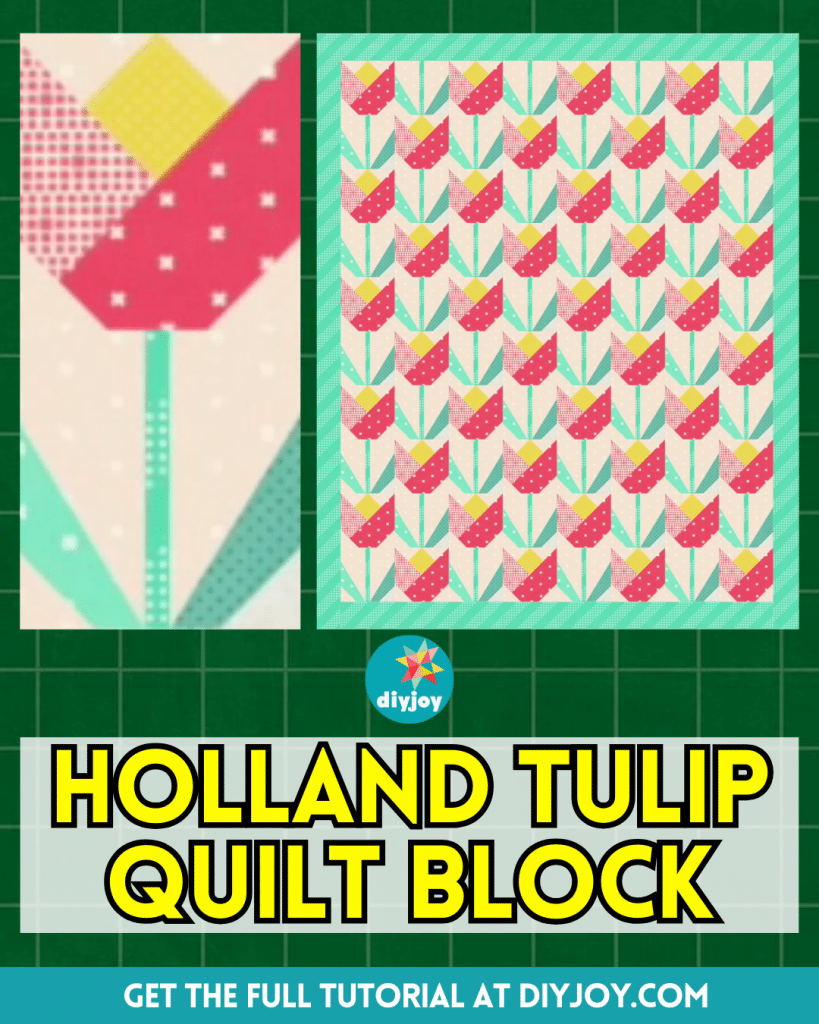 How to Make a Holland Tulip Quilt Block - DIY Joy