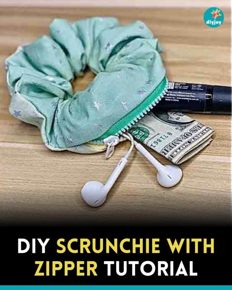 DIY Scrunchie with Zipper Tutorial