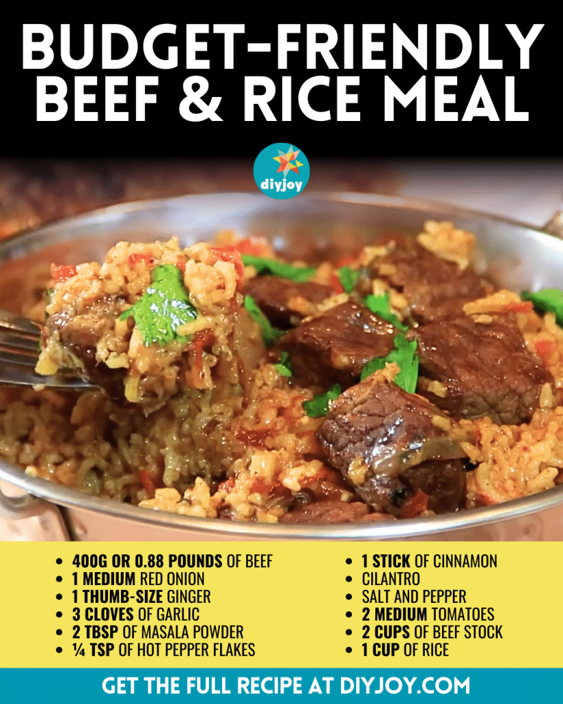 Budget-Friendly Beef and Rice Meal Recipe - DIY Joy