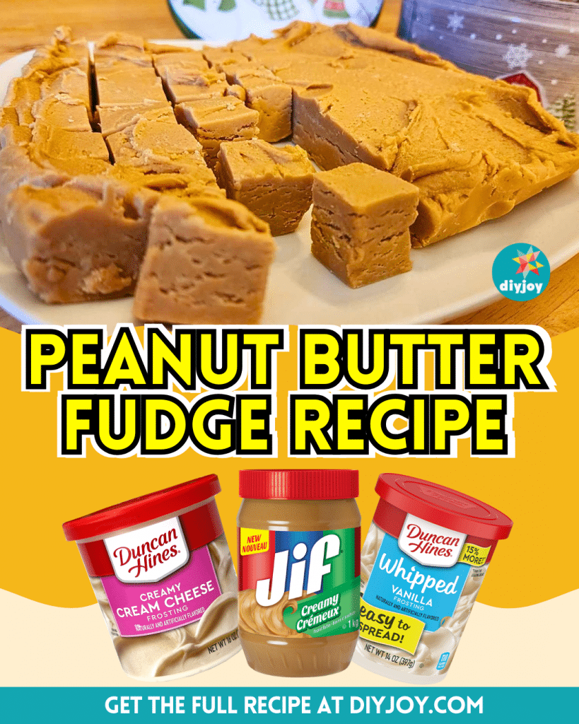 Easy 2-Ingredient Peanut Butter Fudge Recipe - DIY Joy