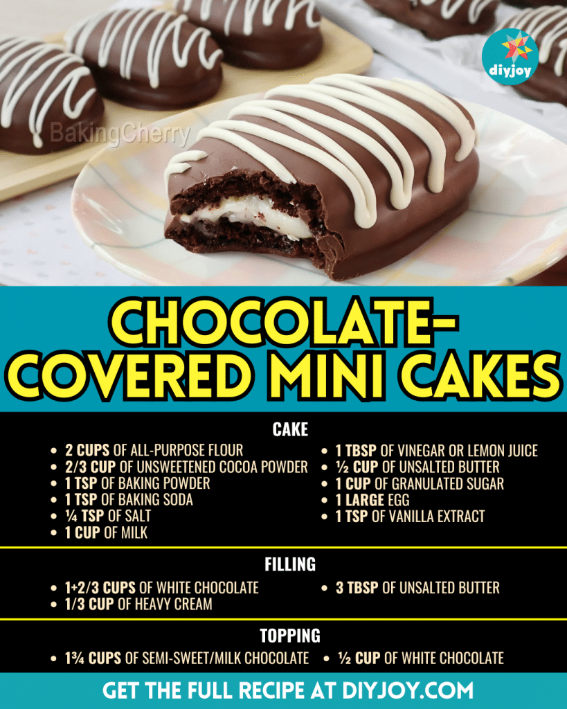 Easy Chocolate-Covered Mini Cakes Recipe - DIY Joy