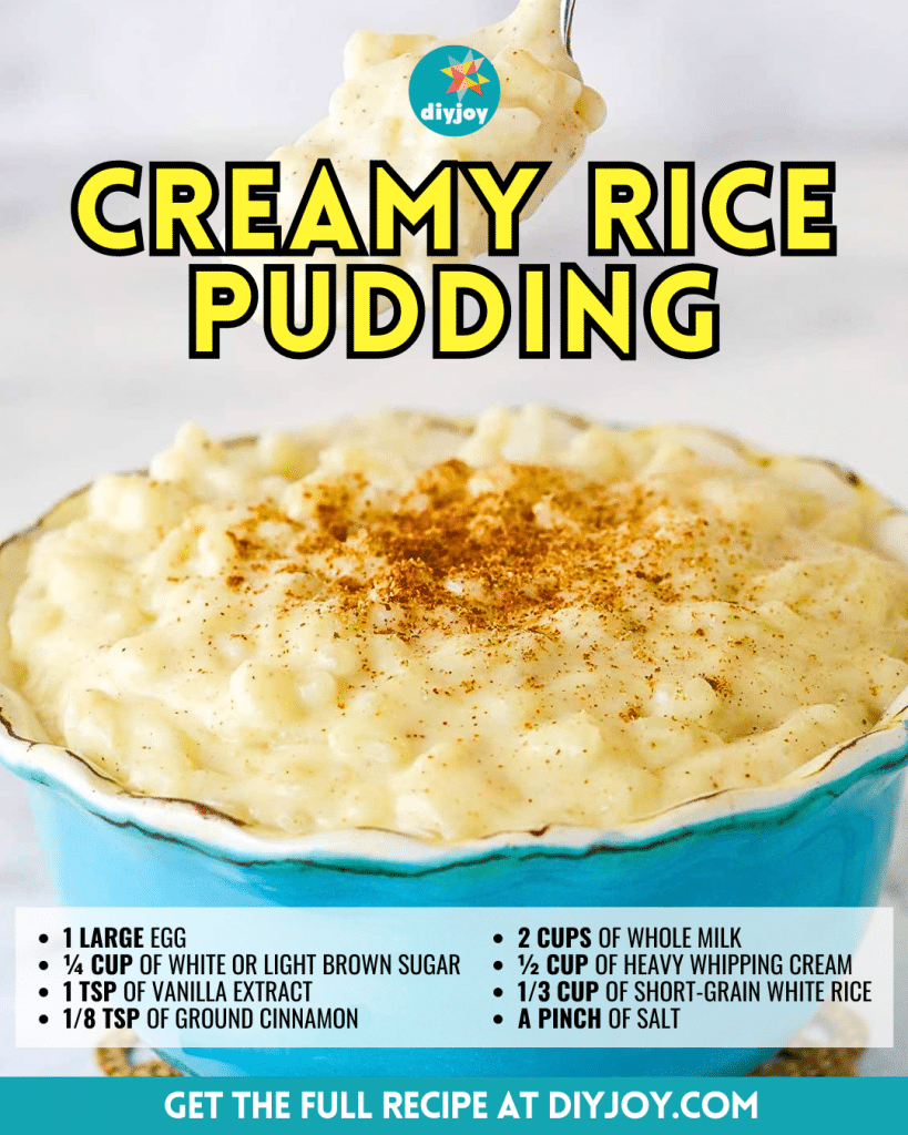 Easy Creamy Rice Pudding Recipe - DIY Joy