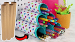 How to Make a Cardboard Tube Organizer - DIY Joy