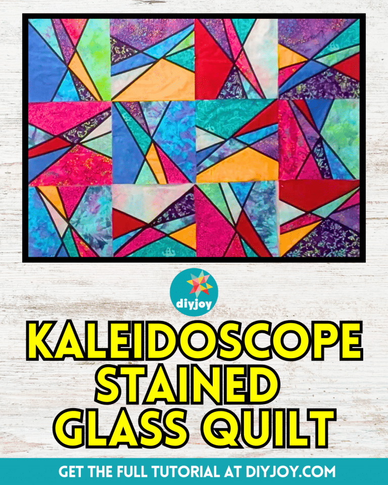 Easy Kaleidoscope Stained Glass Quilt Tutorial - DIY Joy
