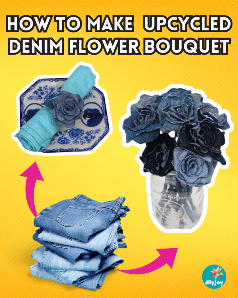 How to Make a Pretty Upcycled Denim Flower Bouquet