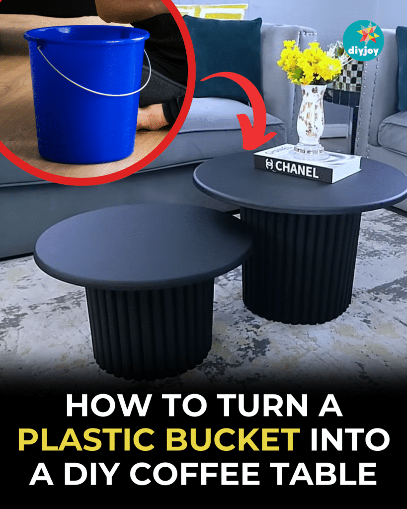 How to Turn a Plastic Bucket into a DIY Coffee Table
