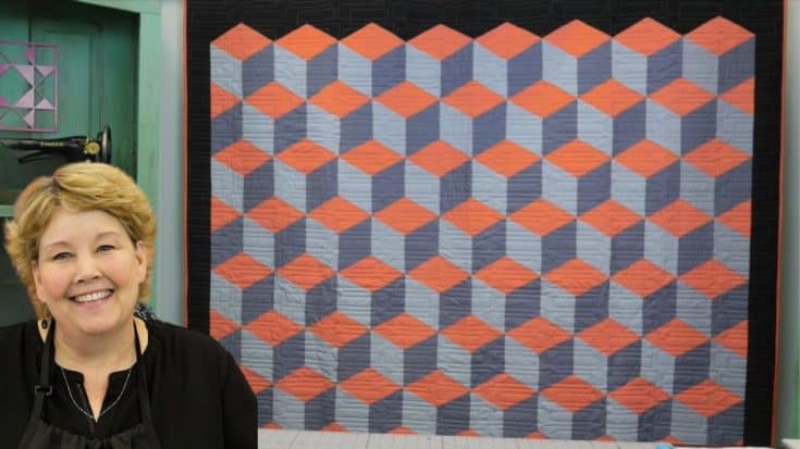 Rhombus Cube Quilt the Easy Way With Jenny Doan - DIY Joy