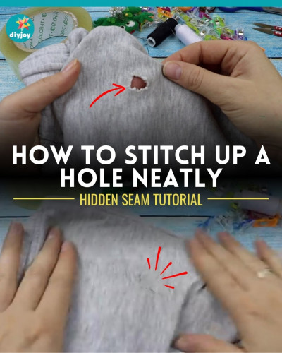 How To Stitch Up A Hole Neatly - Hidden Seam Tutorial