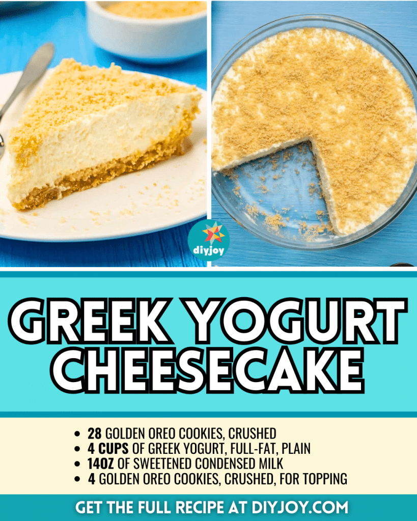 3-Ingredient Greek Yogurt Cheesecake Recipe - DIY Joy
