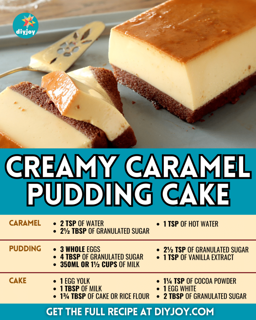 Easy Creamy Caramel Pudding Cake Recipe - DIY Joy