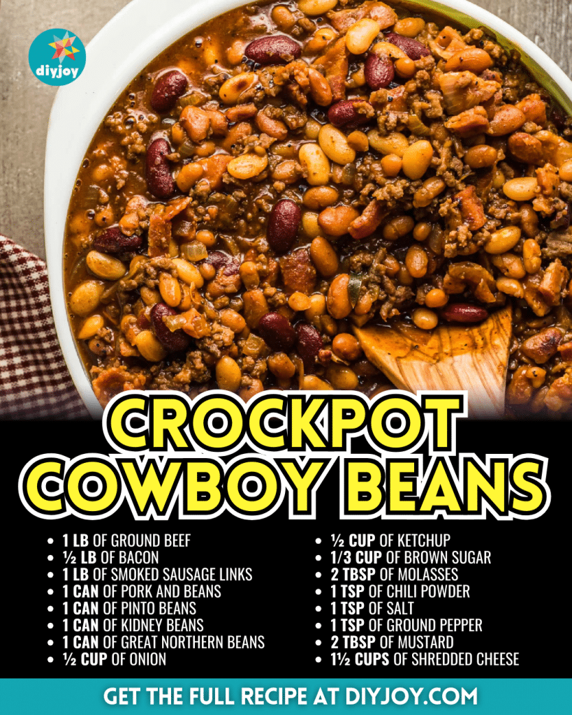 Easy Crockpot Cowboy Beans Recipe - DIY Joy