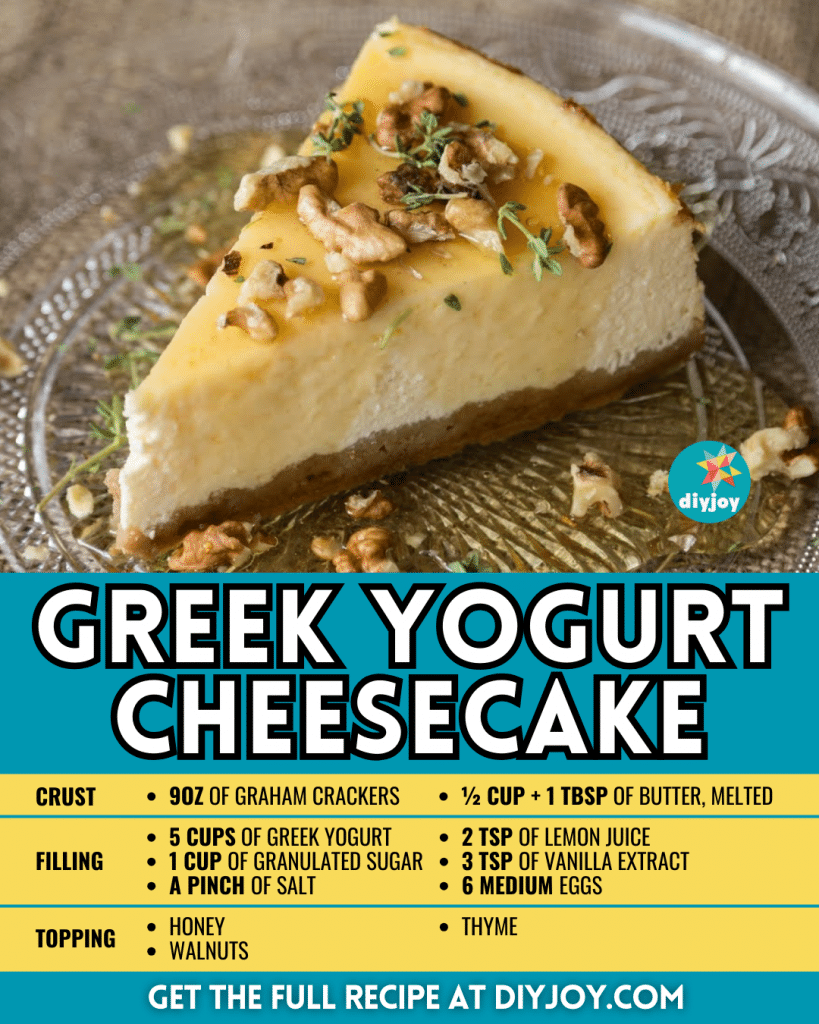 Easy Greek Yogurt Cheesecake Recipe - DIY Joy
