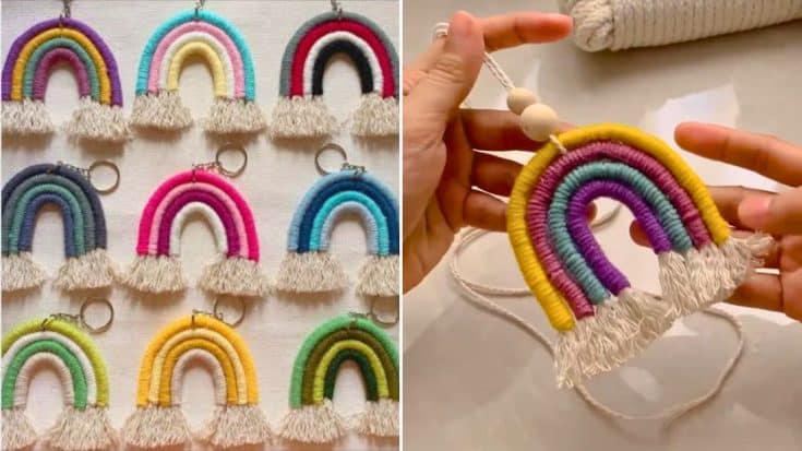 Easy Macrame Rainbow Tutorial - DIY Joy