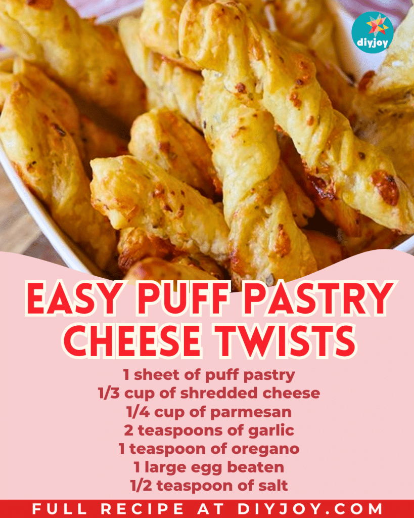 Easy Puff Pastry Cheese Twists