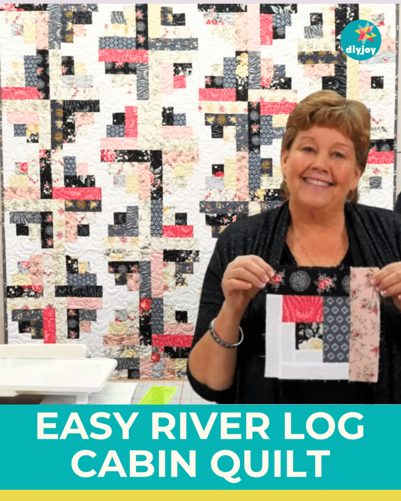 River Log Cabin Quilt With Jenny Doan