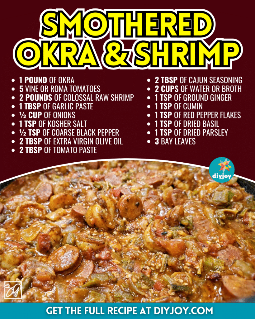 Easy Southern Smothered Okra and Shrimp Recipe - DIY Joy