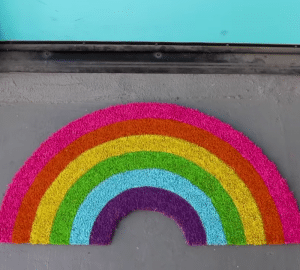 How to Make a Rainbow Doormat - DIY Joy