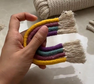 Easy Macrame Rainbow Tutorial - DIY Joy