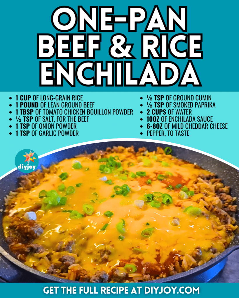 One-Pan Beef & Rice Enchilada Recipe - DIY Joy